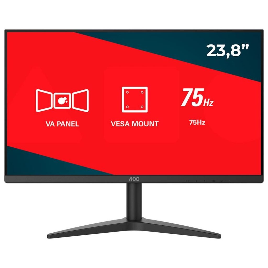 Monitor LED Full HD AOC 23.8” VA HDMI Bordas Finas 24B1XHM - Boletando