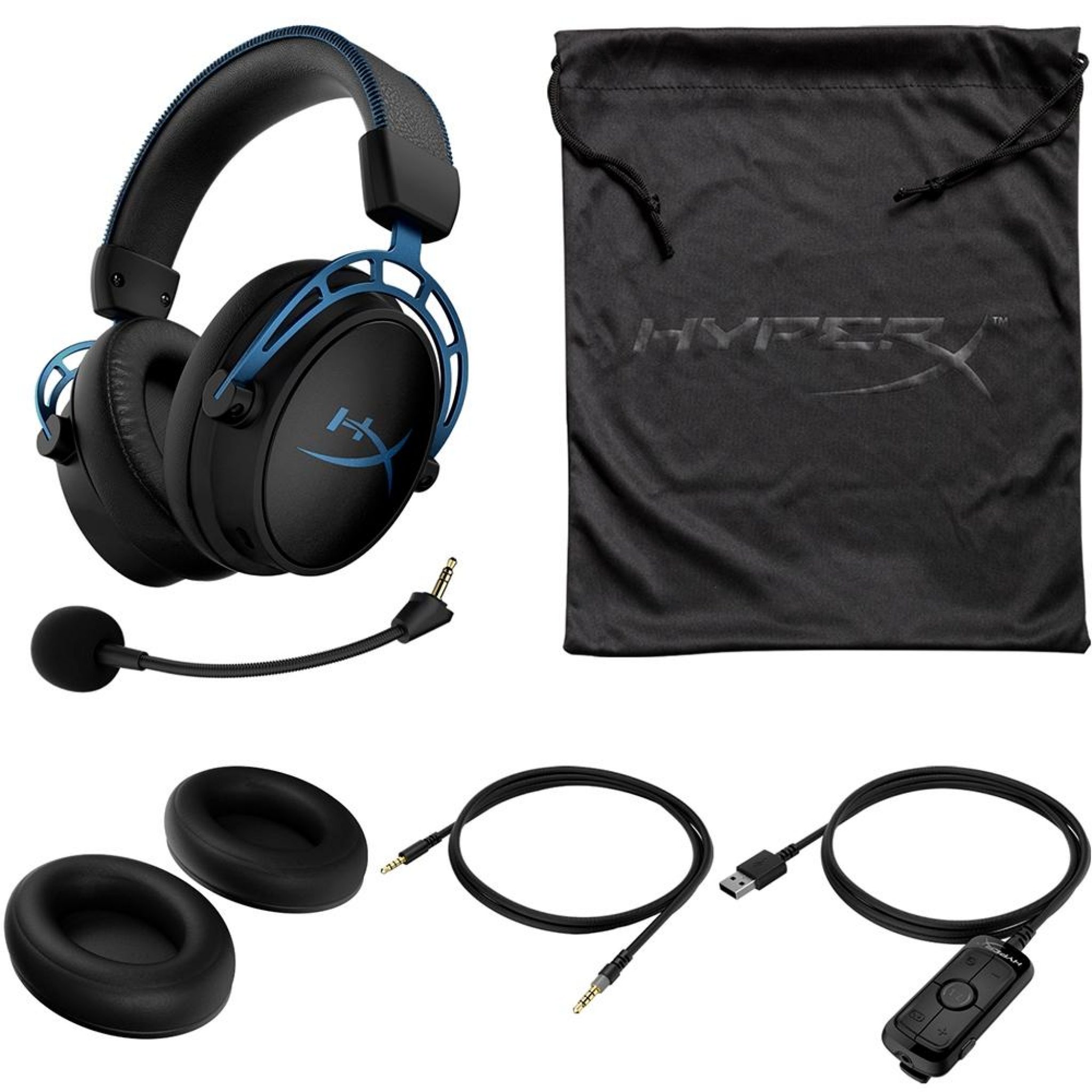 Headset Gamer HyperX Cloud Alpha S Azul, Som Surround 7.1, Drivers 50mm ...