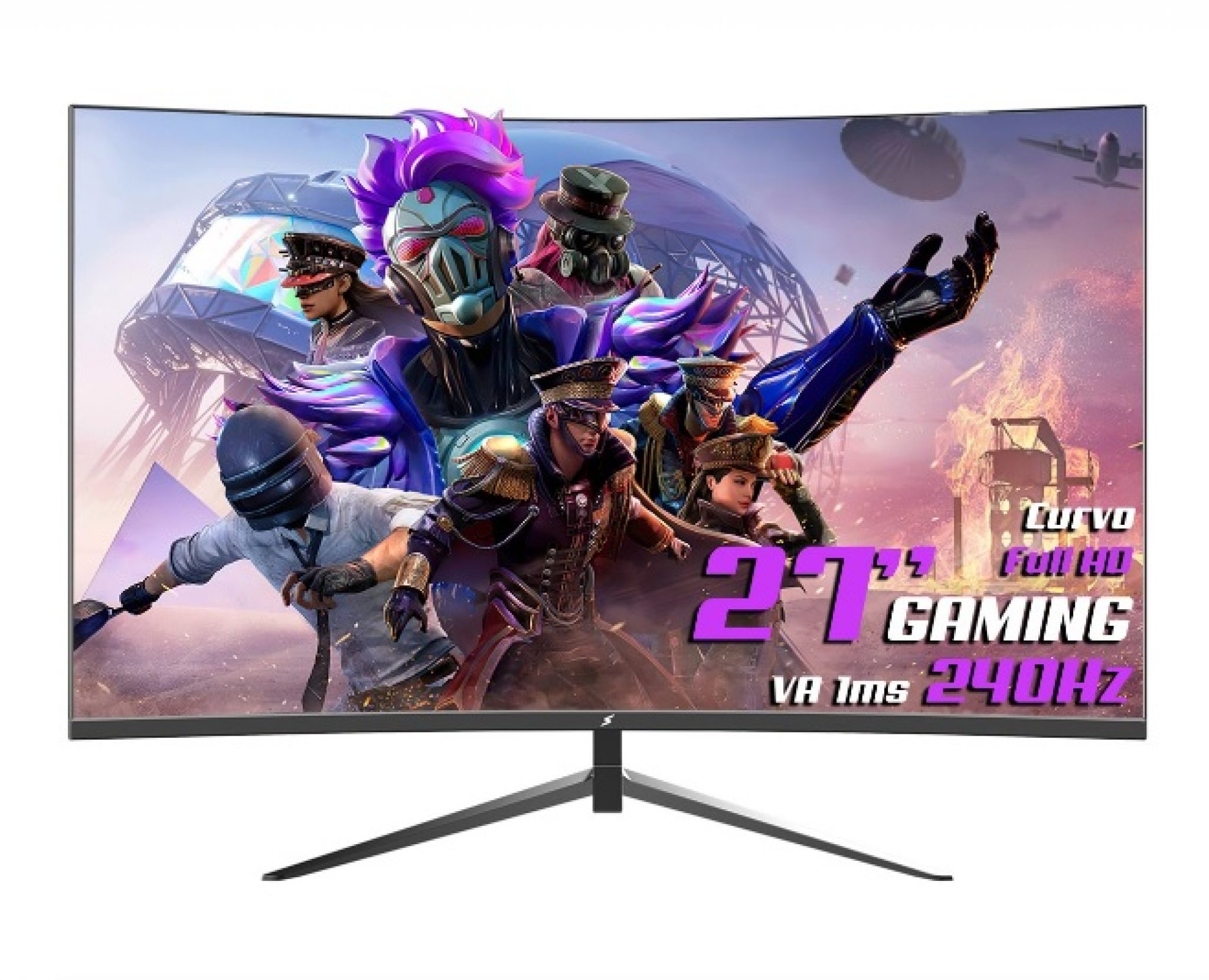 Monitor Gamer SuperFrame Precision, 27 Pol, Curvo, Full HD, 1ms, 240Hz, FreeSync, HDMI/DP ...
