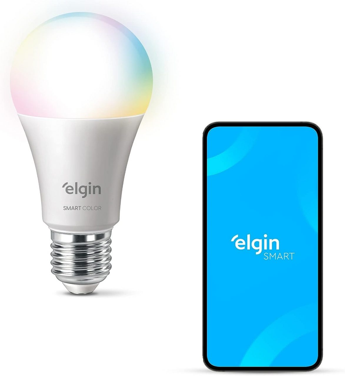 Lâmpada Inteligente Smart Color 10W Elgin RGB Wifi Compatível com Alexa ...