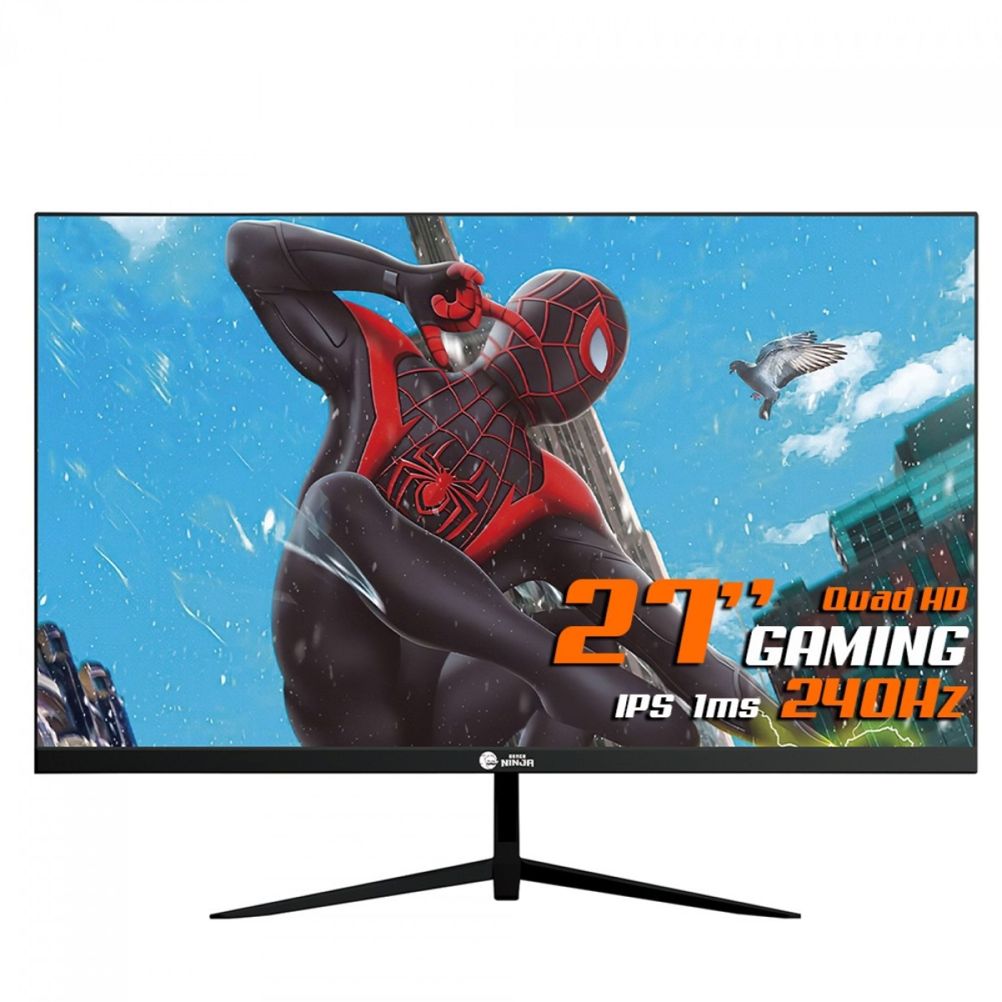 Monitor Gamer Ninja Tenseigan, 27 Pol, Quad HD, IPS, 1ms, 240Hz, FreeSync, HDR, HDMI/DP, Black ...