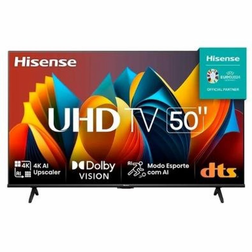 Smart TV 50” Hisense Ultra HD 4K QLED Q6N, Google TV com HDR10+, Dolby ...