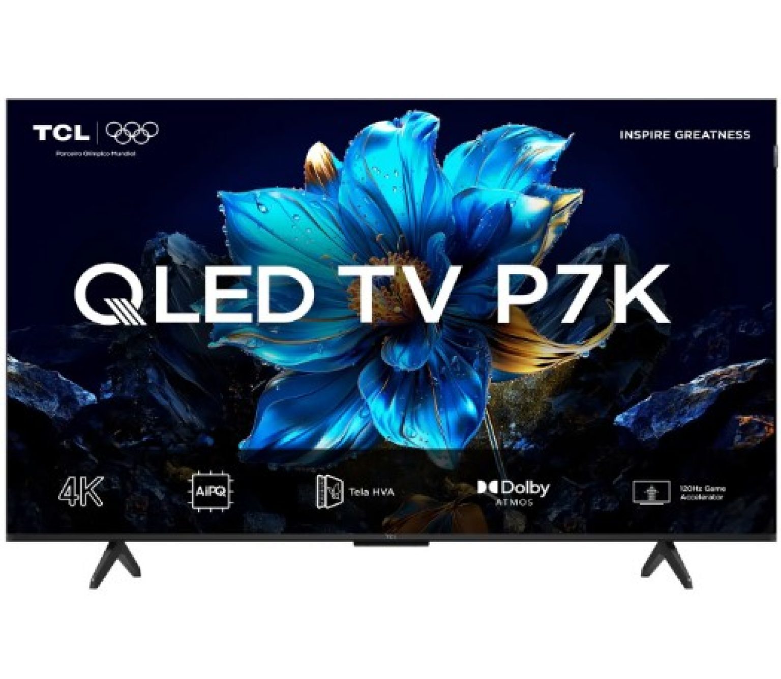 Smart TV 50" TCL 4K UHD QLED 50P7K Google TV AiPQ Google Assistente 3 HDMI - Boletando