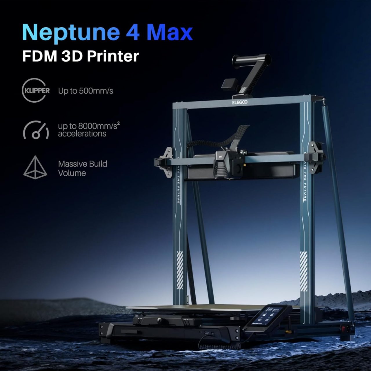 Impressora 3D ELEGOO NEPTUNE 4 MAX, Direct Drive Extruder, FDM ...