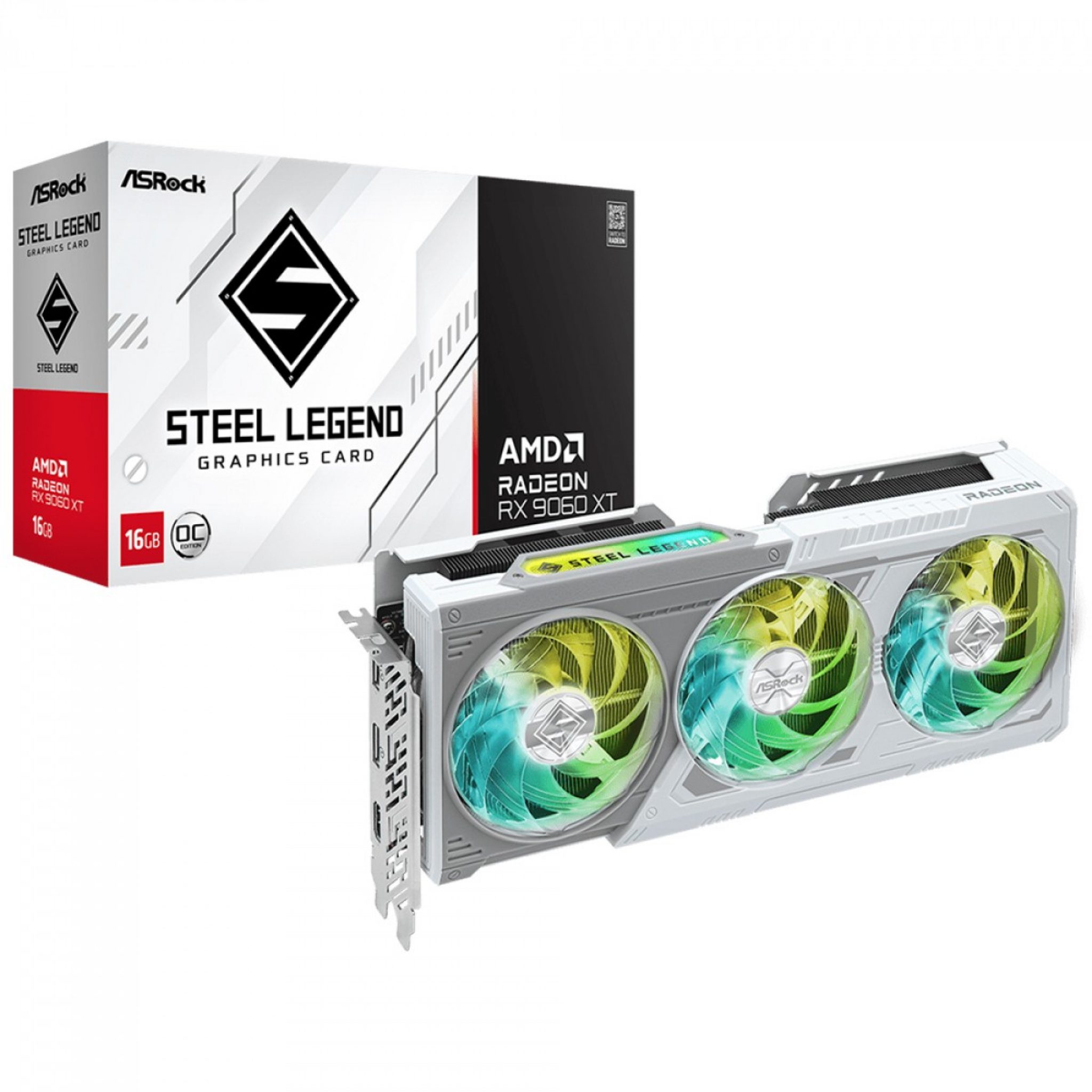 Placa de Vídeo ASRock AMD Radeon RX 9060 XT Steel Legend OC, 16GB ...