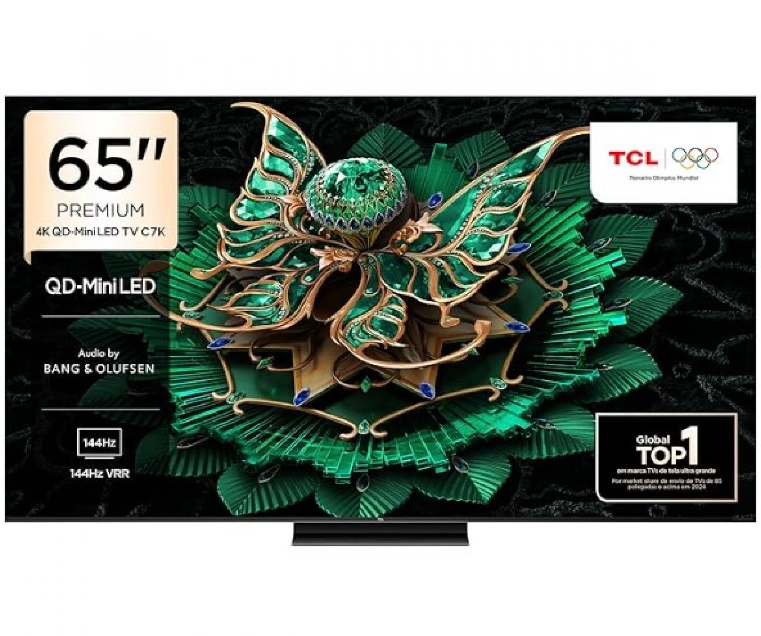 Smart TV TCL 65“ 4K QD-Mini LED C7K Google TV, Dolby Atmos & Vision IQ, Audio Bang & Olufsen ...