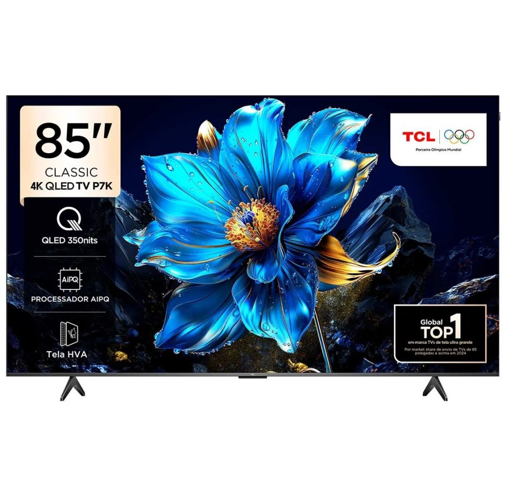 Smart TV TCL 85" 85P7K 4K UHD QLED Google Tv - Boletando