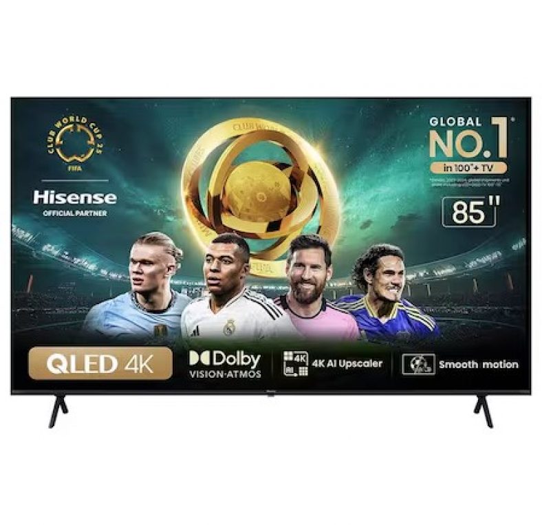 Smart TV Hisense 85" UHD 4K QLED Q6N Google TV com HDR10+, Dolby Atmos ...