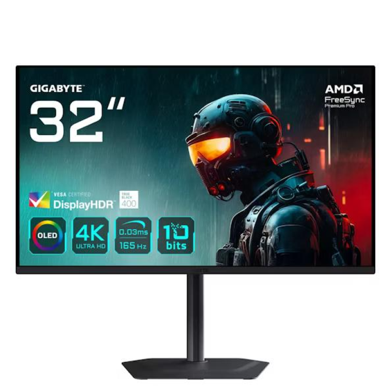 Monitor Gamer Gigabyte QD-OLED 32", 165Hz, 4K, 0.03ms, DisplayPort 1.4 ...