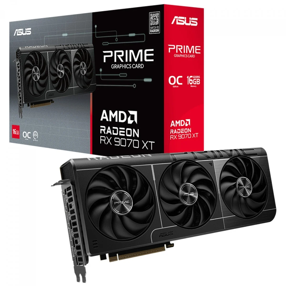 Placa de Vídeo Asus Prime AMD Radeon RX 9070 XT OC Edition, 16GB, GDDR6 ...