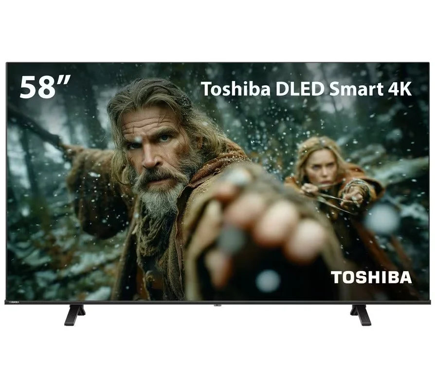 Smart TV DLED 58 4K Toshiba VIDAA Wi-Fi 3 HDMI 2 USB Bluetooth ...