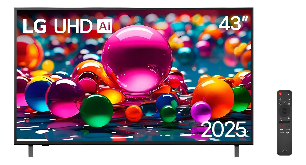 Smart TV LG Pro 4K 43" UHD 43AU801 Processador α7 AI Ger8 Super ...