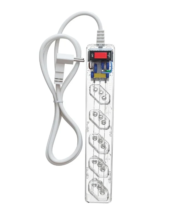 Filtro de Linha iCLAMPER Energia 5 Transparente - 5 Tomadas + DPS - 10A ...